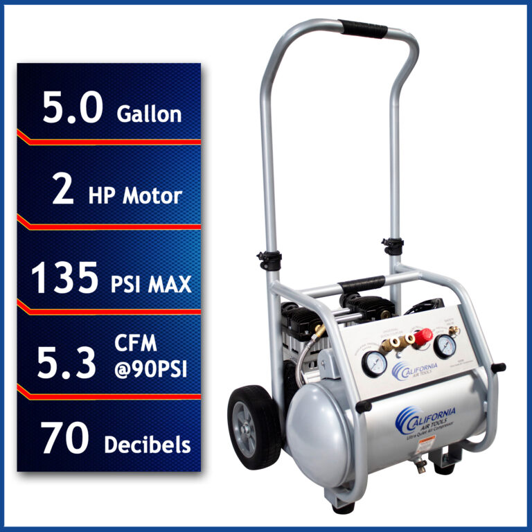 CALIFORNIA AIR TOOLS 5020W Powerful 2.0 Hp Ultra Quiet & Oil-Free ...