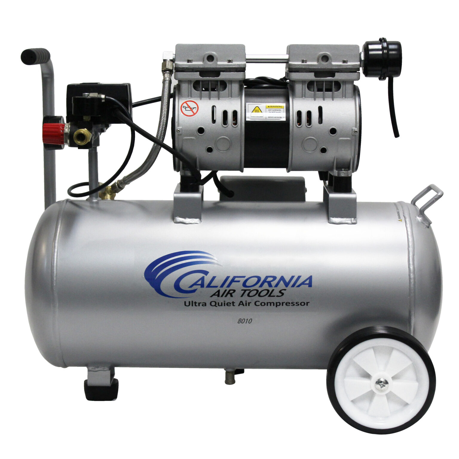 CALIFORNIA AIR TOOLS 8010 Ultra Quiet 1.0 Hp, Oil-Free, Lightweight 8 ...
