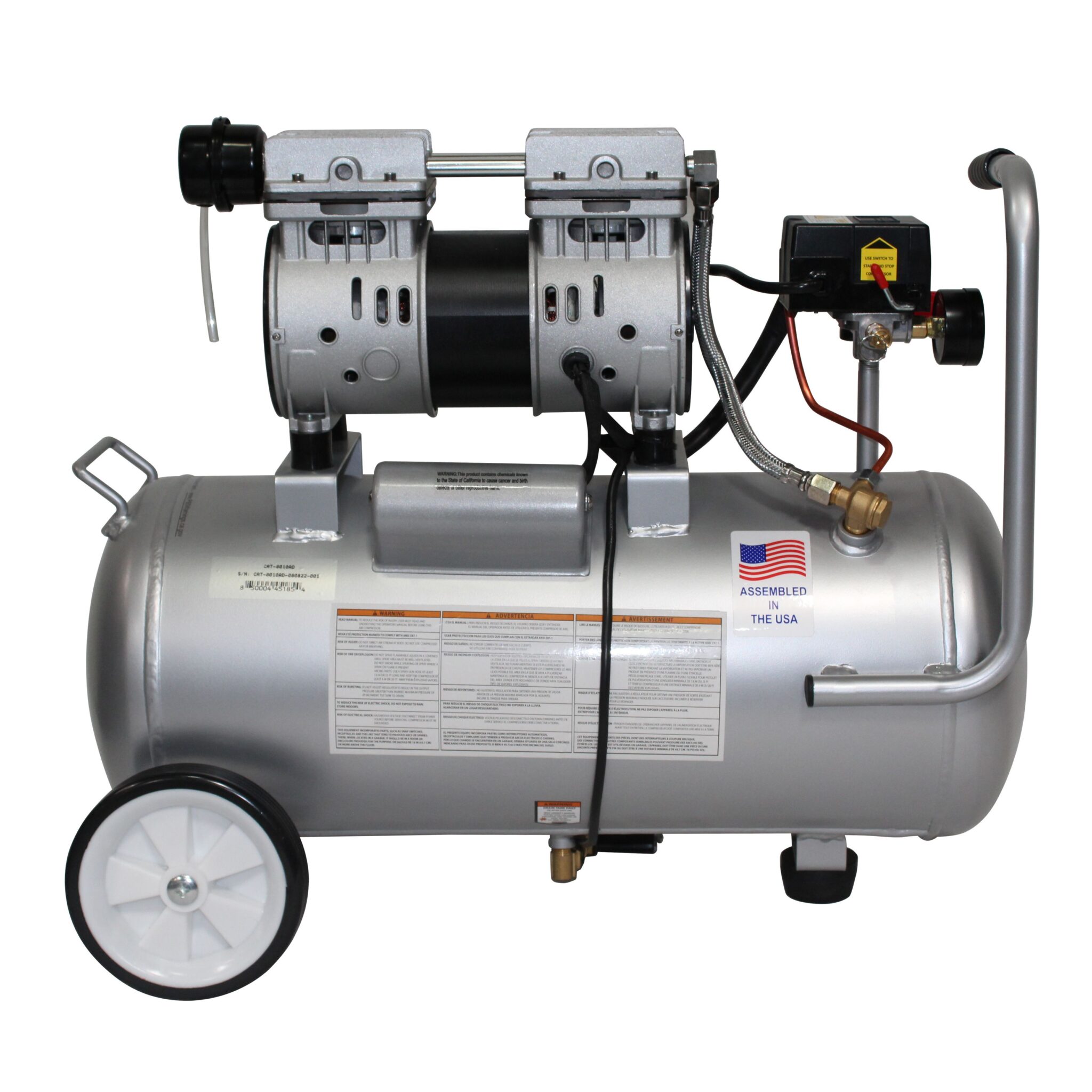 CALIFORNIA AIR TOOLS 8010AD Ultra Quiet, Oil-Free, Lightweight 1.0 Hp 8 ...